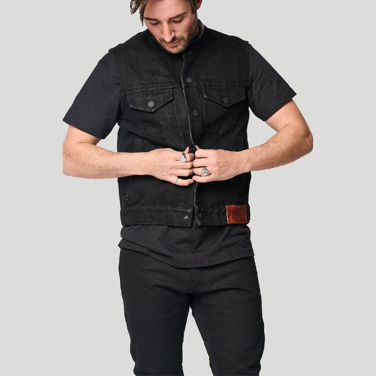 Dark Horse Protective Riding Vest - Black. Exclusive 16.5oz single ...