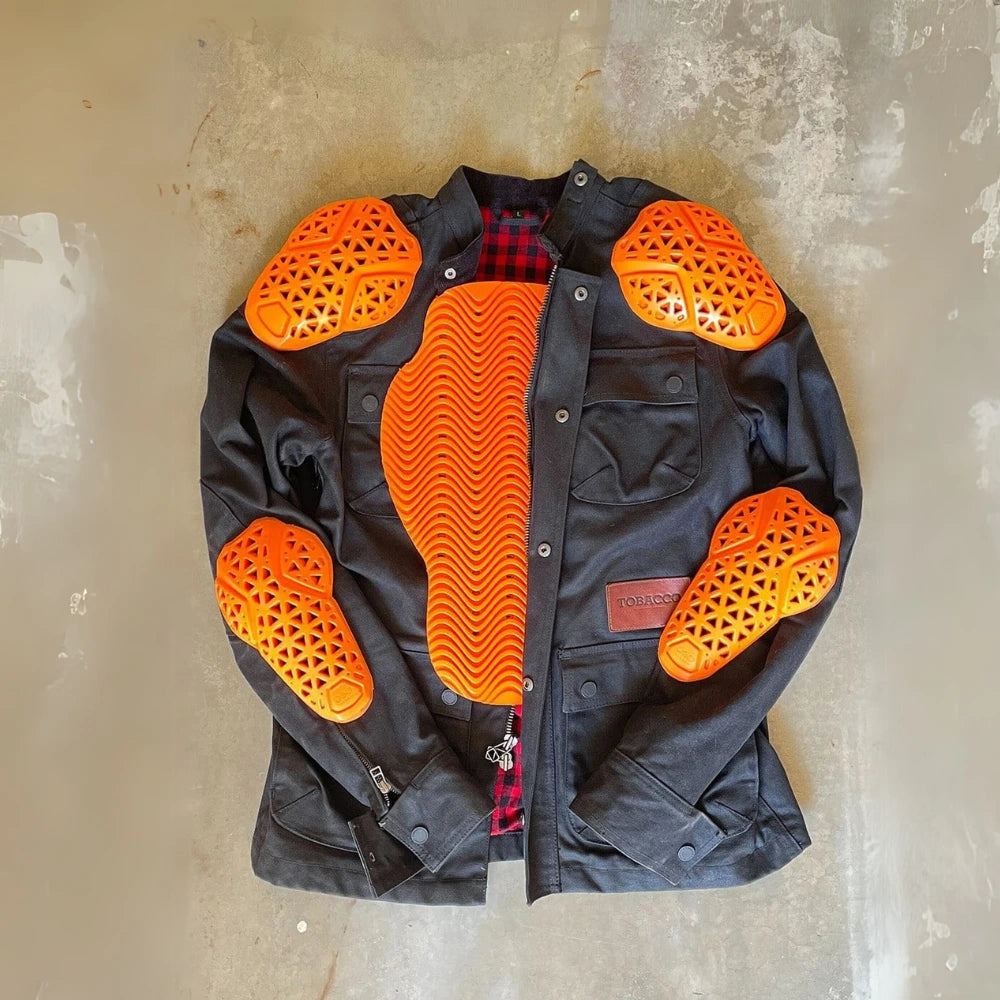 D3O® Armor Full Set (Shoulder, Elbow, Back) – Tobacco Motorwear